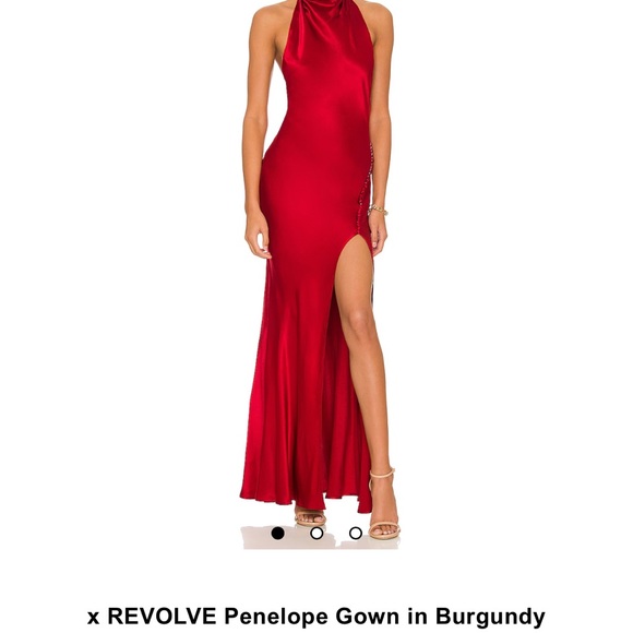 REVOLVE | Dresses | Revolve Red Halter Slit Gown For Weddings | Poshmark